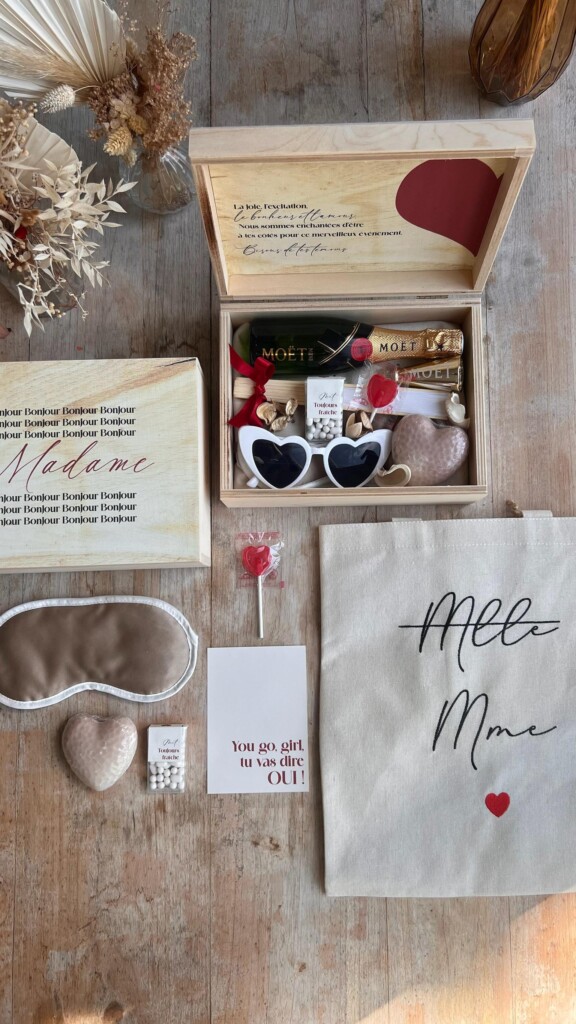 Box cadeau personnalisée à offrir à vos témoins, marraines, mamans ...