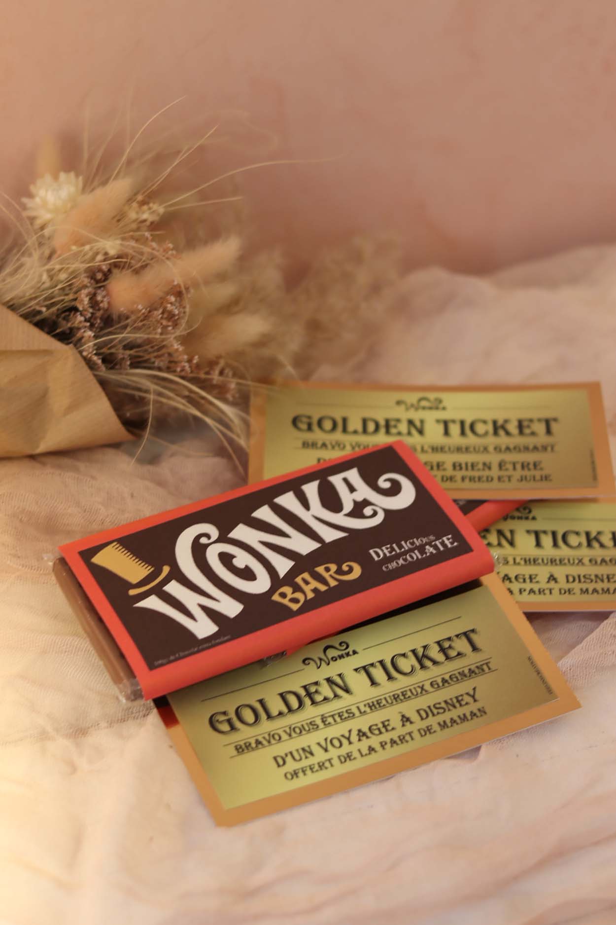 Tablette de chocolat Willy WonkaCorporate - Féeline Création