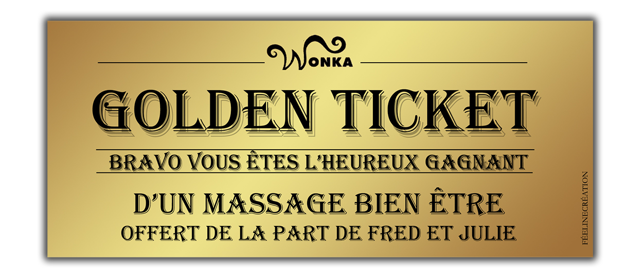 Tablette de chocolat Willy WonkaCorporate - Féeline Création