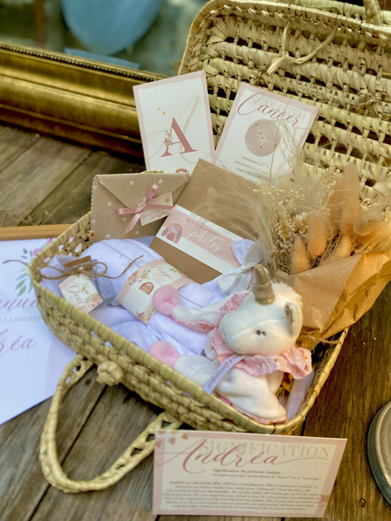 Valise en osierà personnaliser - Féeline Création Box cadeau